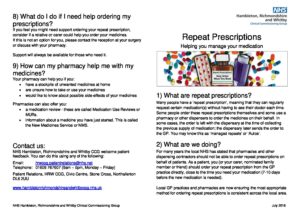 patient leaflet about ordering repeat medication – Lambert Medical Centre